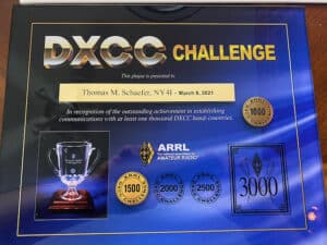 DXCC Challenge 1500 Plaque – NY4I
